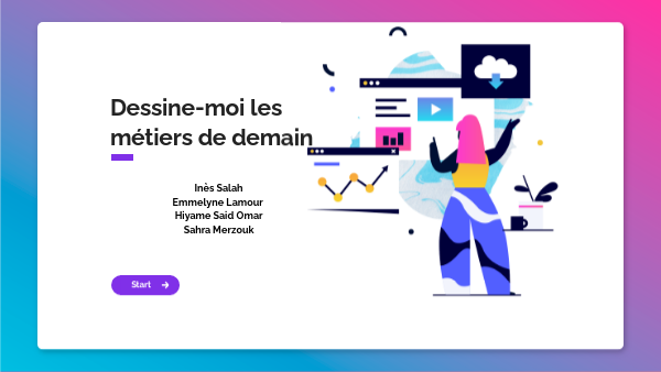 Exposé Dessine-moi les métiers de demain | Genially