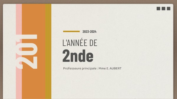 Présentation 2nde | Genially