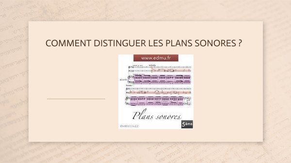 plans sonores | Genially