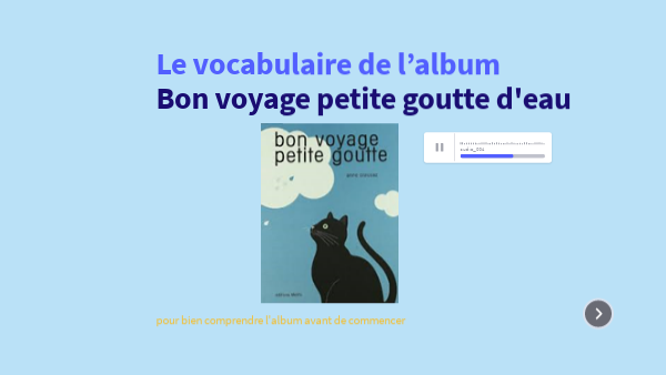 vocabulaire bon voyage petite goutte d'eau | Genially