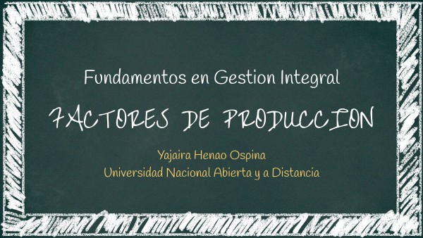 Factores de produccion | Genially