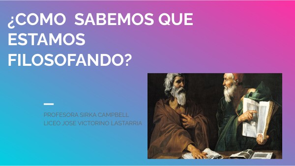 QUE SIGNIFICA FILOSOFAR