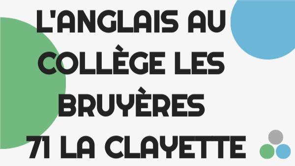 L'anglais à La Clayette | Genially