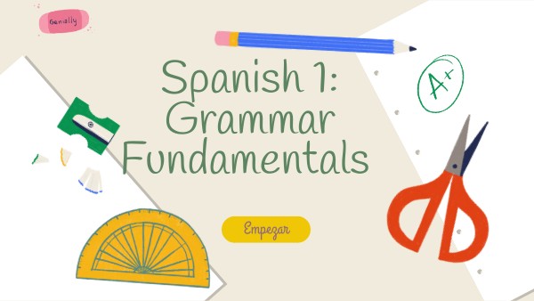 General Spanish 1 Grammar Fundamentals Review | Genially