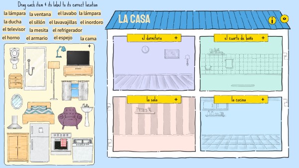 PARTS OF LA CASA (labeling) | Genially