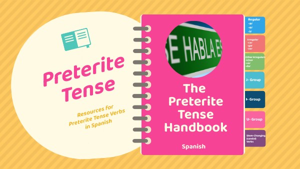 Spanish Past Preterite Tense Notebook