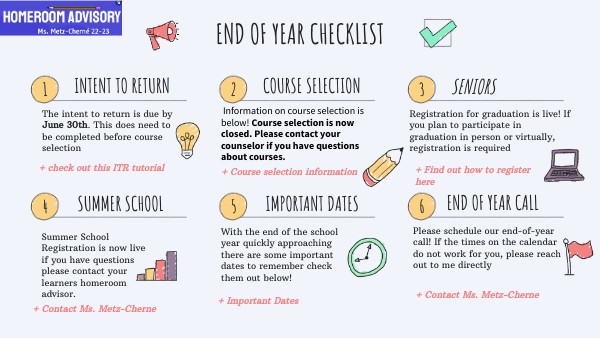 EMC - End of Year Checklist