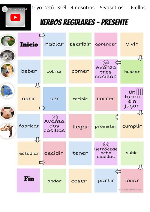 verbos regulares juego