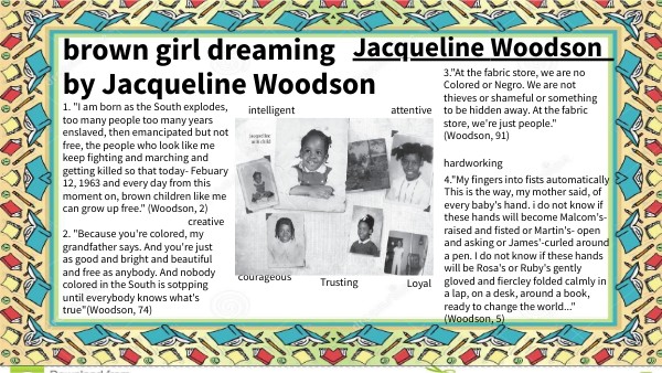 Brown Girl Dreaming One Pager | Genially