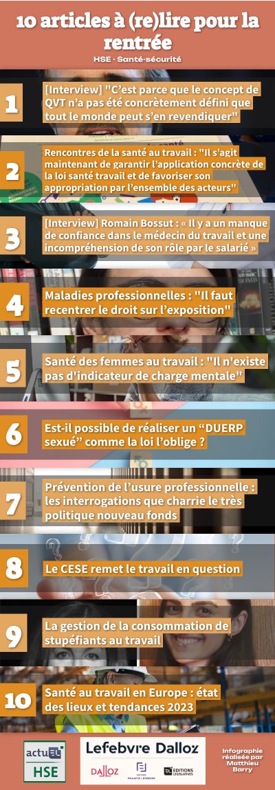 Rentrée 2023 Santé-sécurité - ActuEL HSE