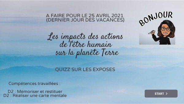 4e - Quizz exposés - projet EDD | Genially