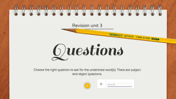 Revision unit 3: Questions | Genially
