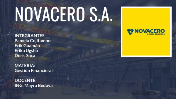 NOVACERO S.A | Genially