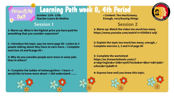 Learning Path week 8 4th period | Genially