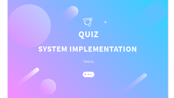 Quiz Question [Group E1] | Genially