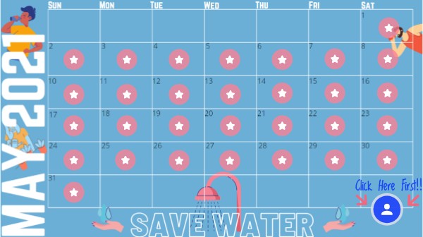 Save Water! An Interactive Calendar.