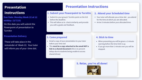 S & R Presentation Instructions