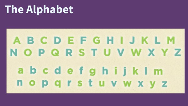 THE ALPHABET