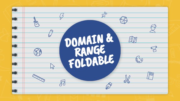 Domain & Range Foldable