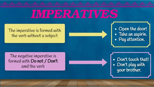 IMPERATIVES | Genially