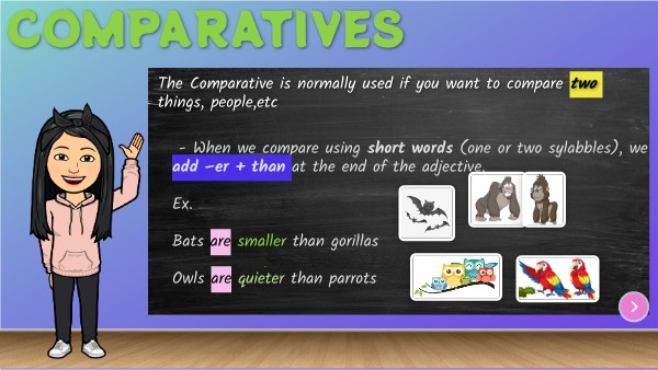 COMPARATIVES - WILD ANIMALS | Genially