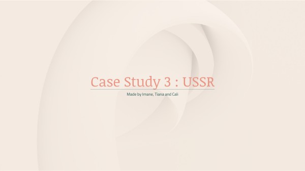 Case study USSR | Genially