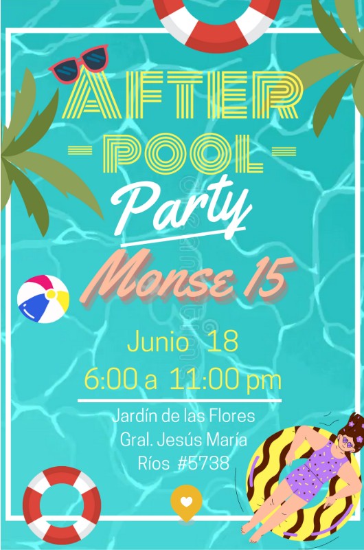 After pool party