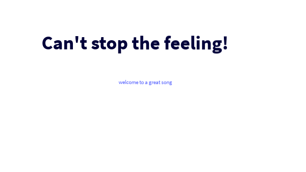 Can't stop the Feeling | Genially