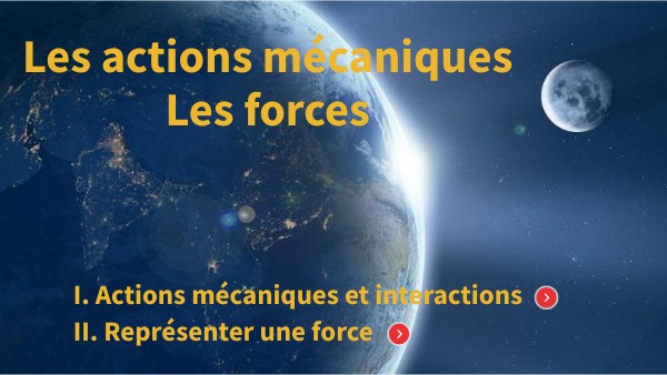 Les actions mécaniques et les interactions | Genially