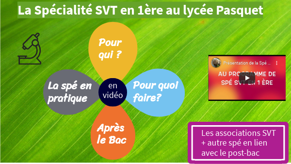 Présentation spé SVT | Genially