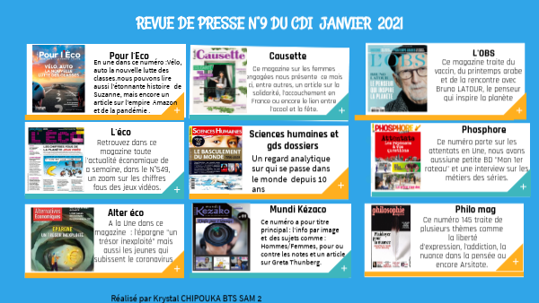 Revue de presse CDI 2021 copie | Genially
