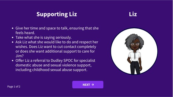 Supporting Liz | Genially