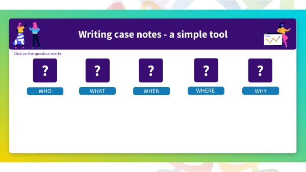 5 Ws case note writing