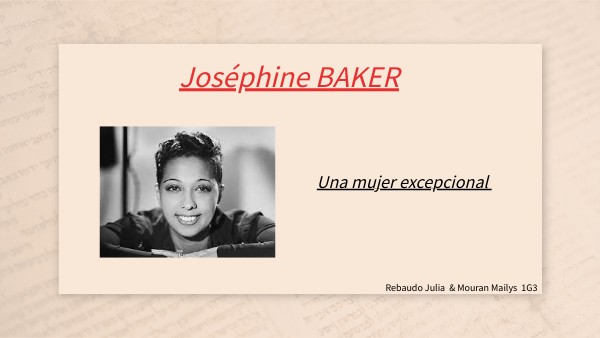 Joséphine Baker | Genially