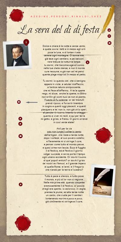 La sera del dí di festa (Leopardi) | Genially