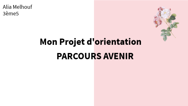 Mon orientation