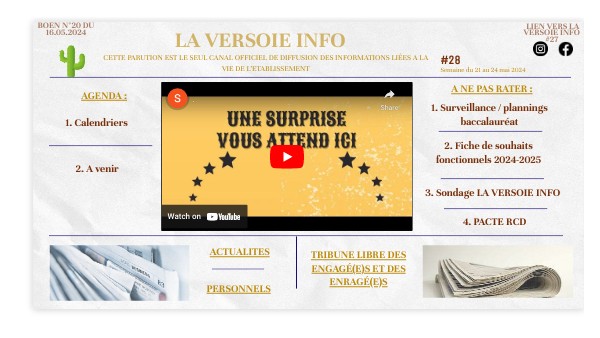 LA VERSOIE INFO 28 | Genially