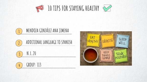 10 TIPS FOR STAYING HEALTHY