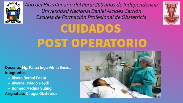 Cuidados Post Operatorios | Genially