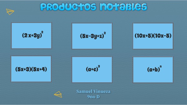 PRODUCTOS NOTABLES
