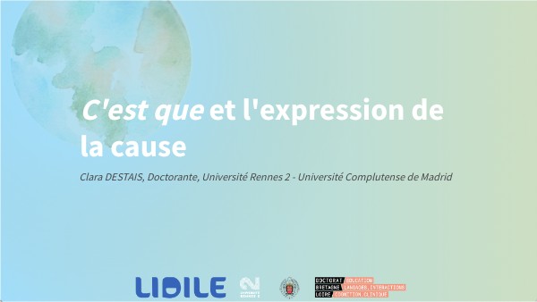 C'est que et l'expression de la cause | Genially