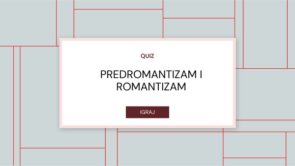 PREDROMANTIZAM I ROMANTIZAM