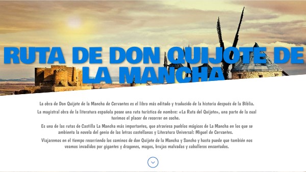 Ruta literaria de Don Quijote de la Mancha | Genially