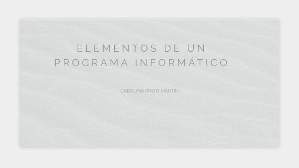 elementos de un programa | Genially