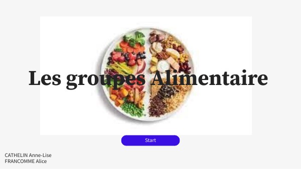 Groupe Alimentaire By Alice et Anne-Lise