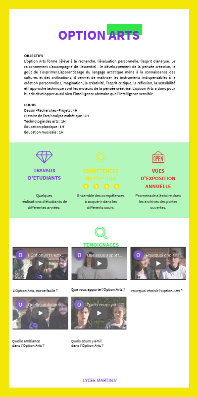 LMV - OPTION ARTS | Genially