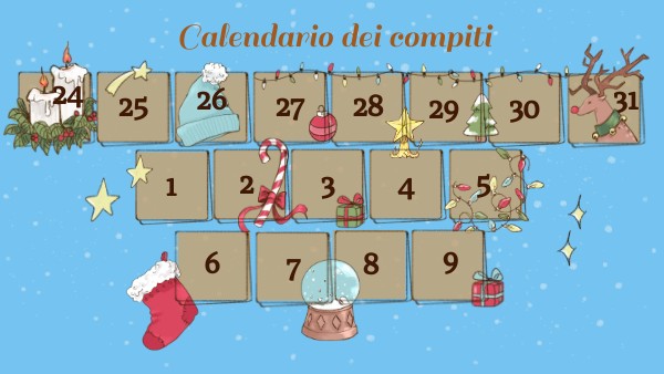 Calendario dei compiti di Natale