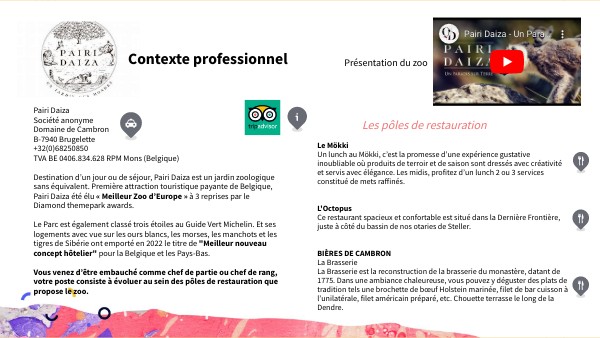 Contexte professionnel 2024-2025 1ères Bac Pro