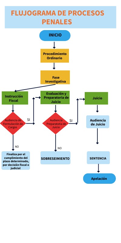 FLUJOGRAMA DE PROCESOS PENALES | Genially