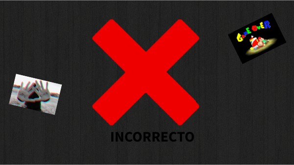 PLANTILLA DE INCORRECTO